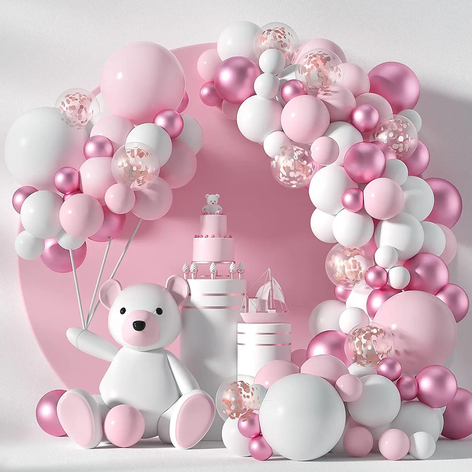 Pastel Pink Balloons Arch Garland Kit 100 Balloons – styleSA